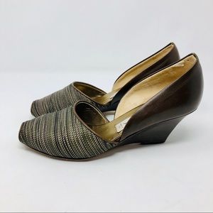 Via Spiga | Shoes | Via Spiga Peep Toe Wedge Dorsay Shoes Italy | Poshmark